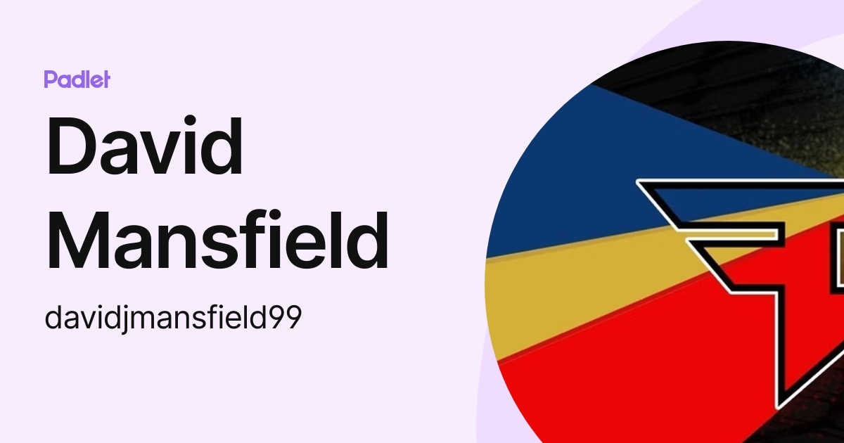 David Mansfield (davidjmansfield99) profile | Padlet