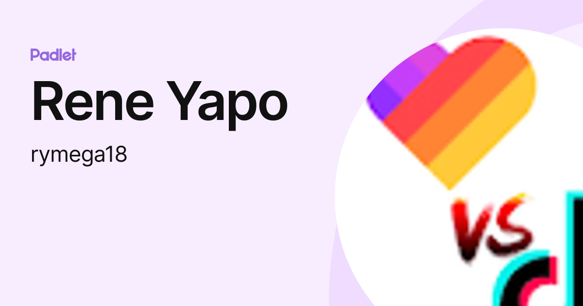Rene Yapo (rymega18) profile | Padlet