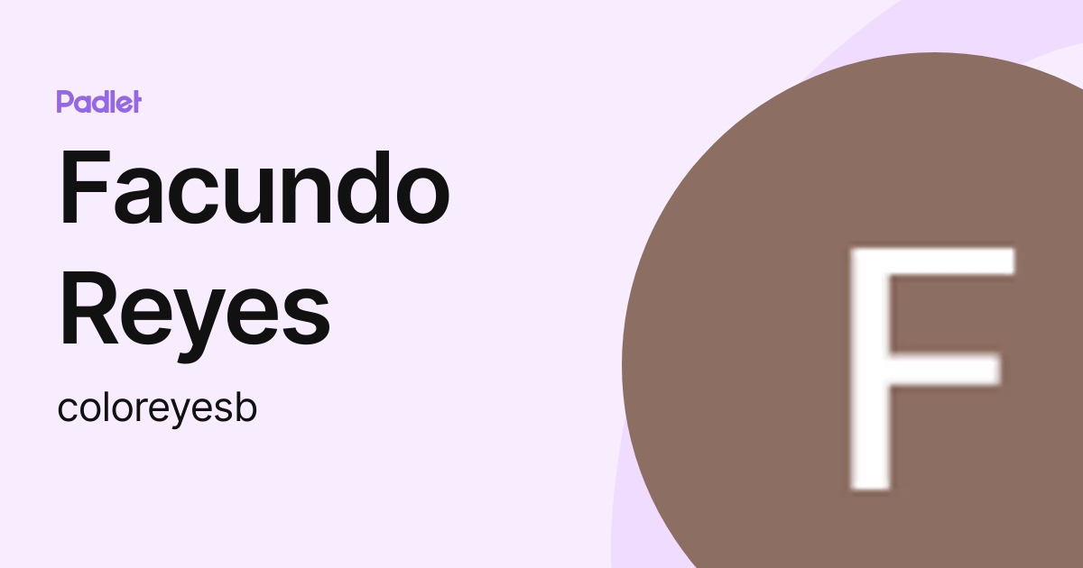 Facundo Reyes (coloreyesb) profile | Padlet