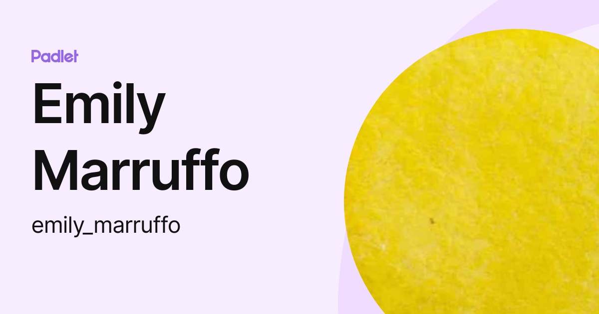 Emily Marruffo (emily_marruffo) profile | Padlet