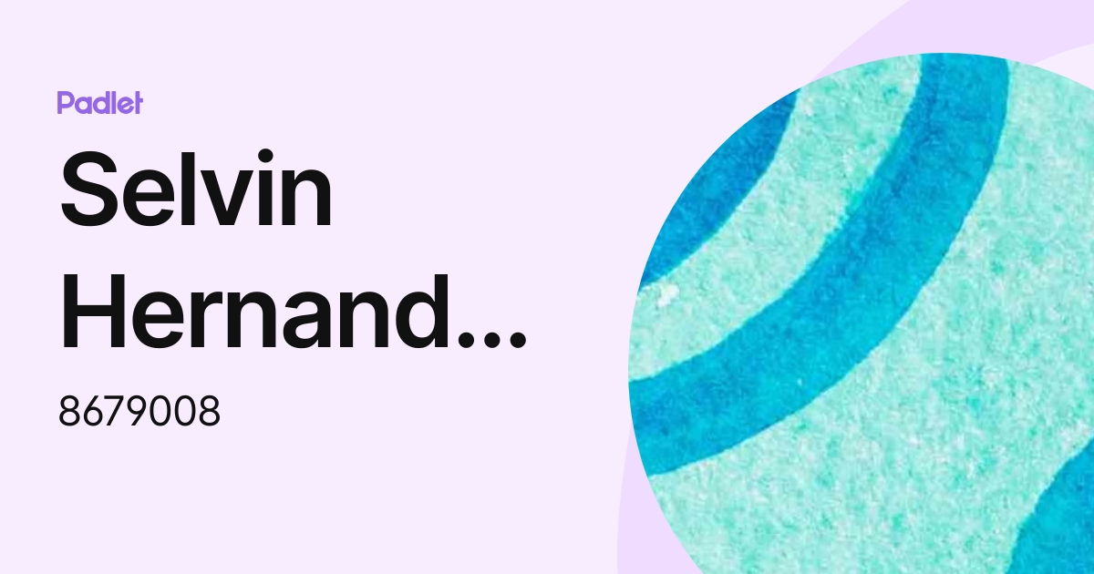 Selvin Hernandez Muy (8679008) profile | Padlet