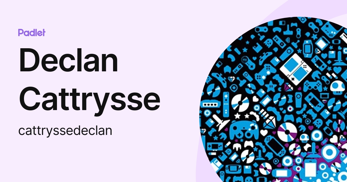 Declan Cattrysse (cattryssedeclan) profile | Padlet