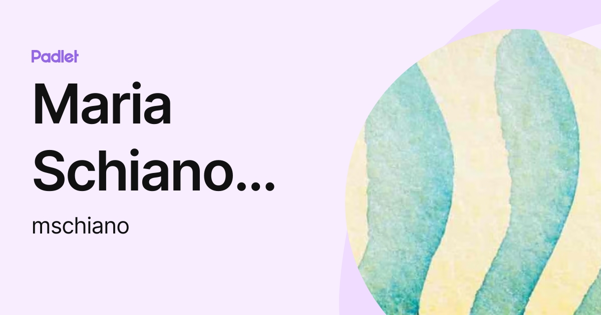 Maria Schiano Trizzino (mschiano) profile | Padlet