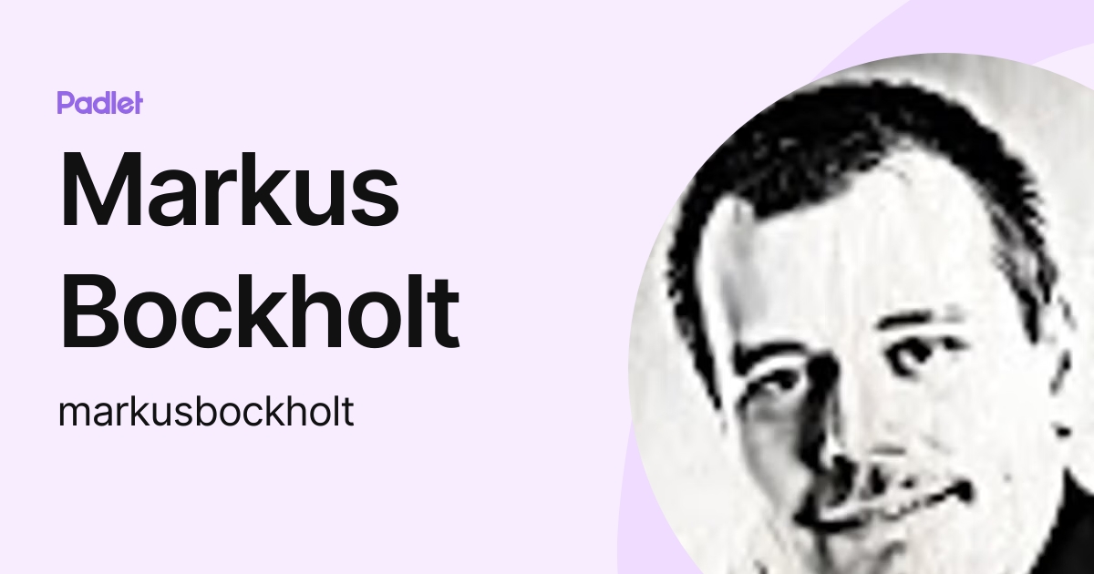 Markus Bockholt (markusbockholt) profile | Padlet