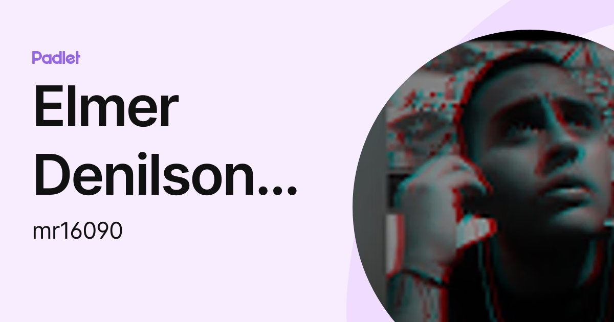 Elmer Denilson Martinez Ramirez (mr16090) perfil | Padlet