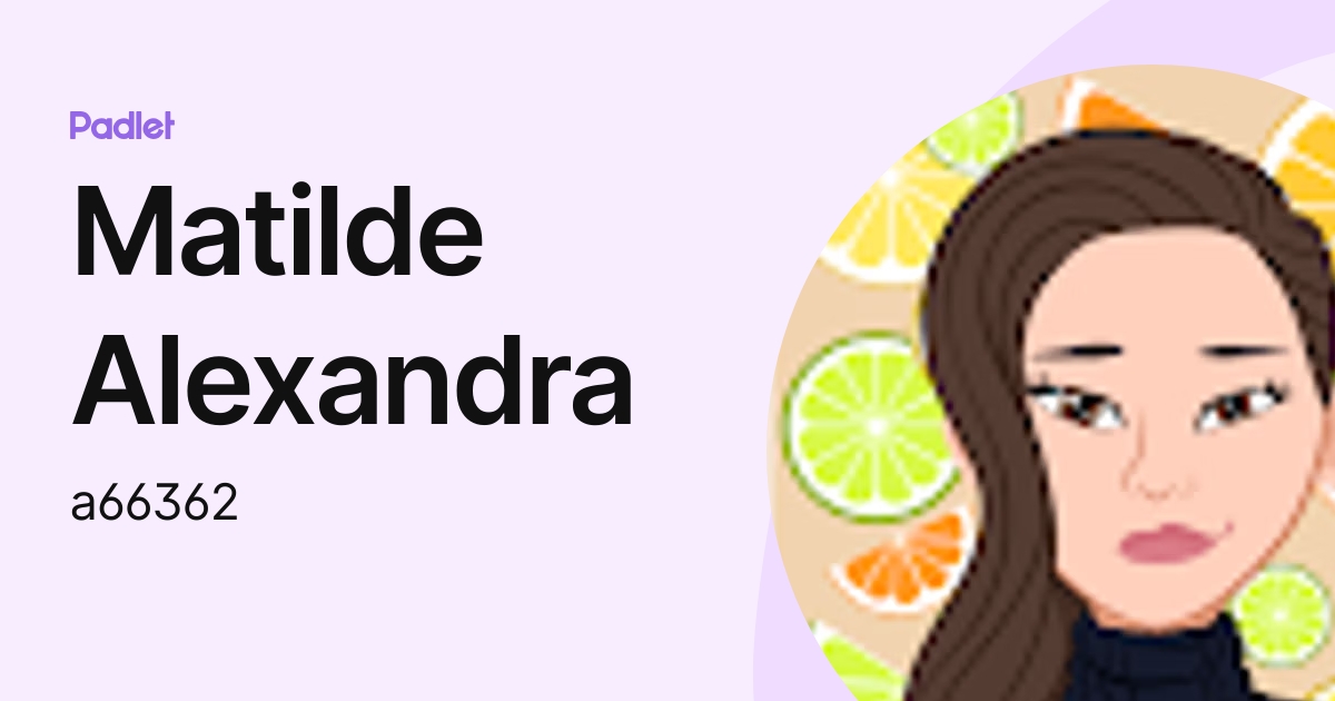 Matilde Alexandra (a66362) profile | Padlet