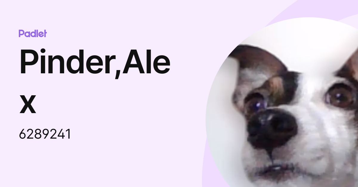 Pinder,Alex (6289241) profile | Padlet