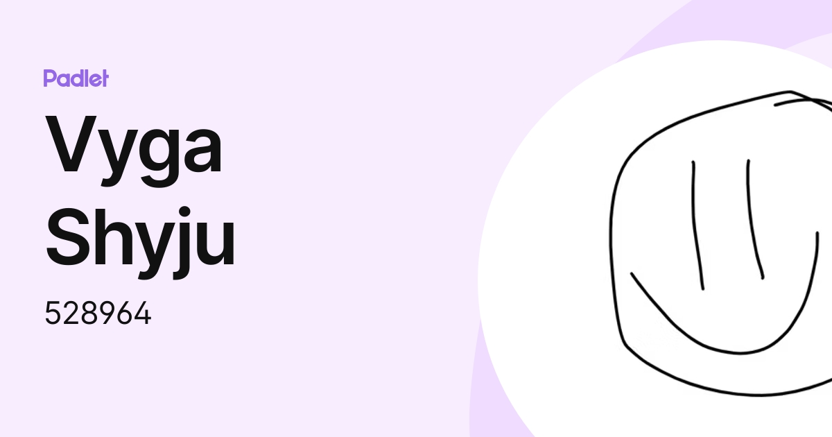 Vyga Shyju (528964) profile | Padlet