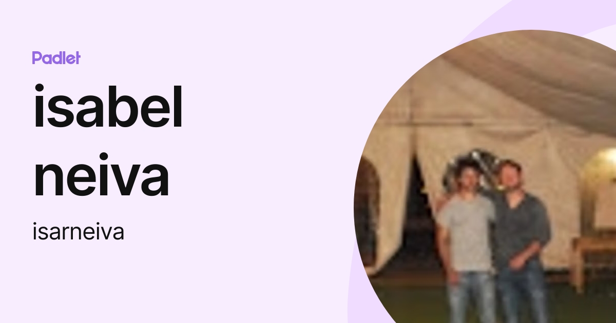 isabel neiva (isarneiva) perfil | Padlet