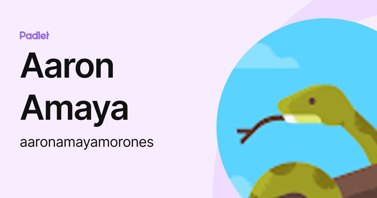 Aaron Amaya (aaronamayamorones) perfil | Padlet