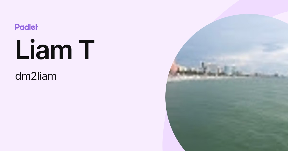 Liam T (dm2liam) profile | Padlet