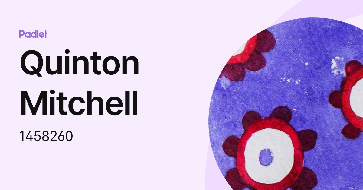 Quinton Mitchell (1458260) profile | Padlet