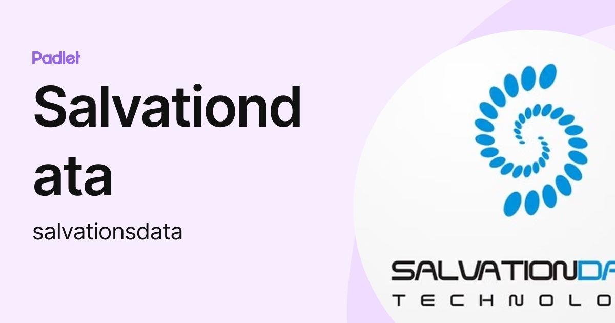 Salvationdata (salvationsdata) profile | Padlet