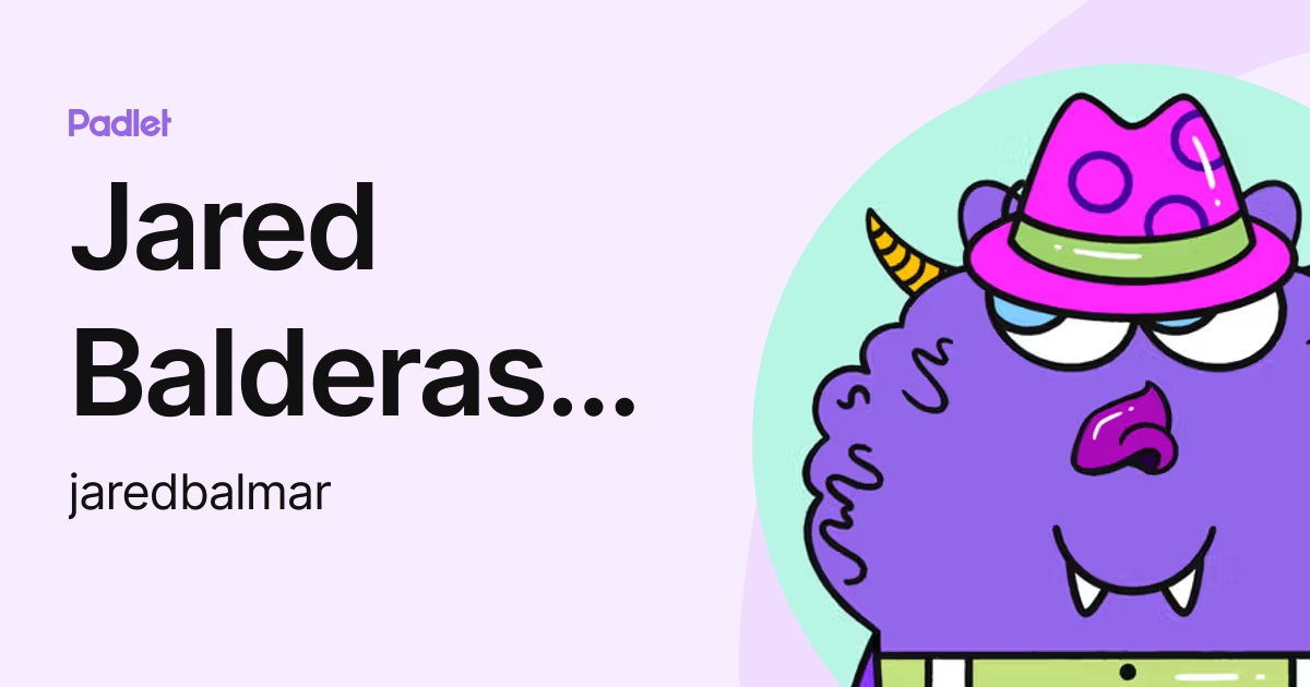 Jared Balderas Martínez (jaredbalmar) perfil | Padlet