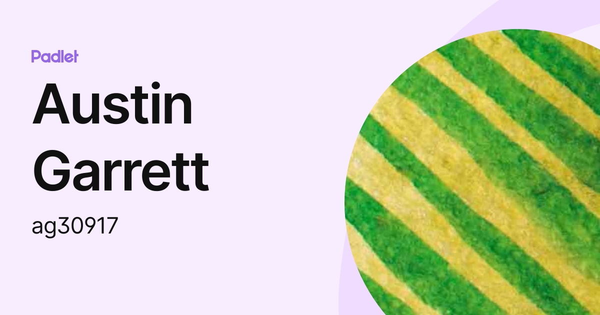 Austin Garrett (ag30917) profile | Padlet