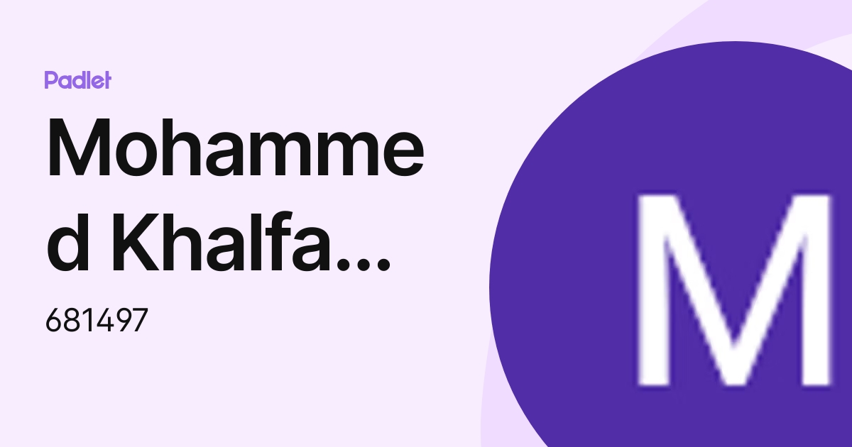 Mohammed Khalfan Saif Khalfan Alshamsi (681497) profile | Padlet