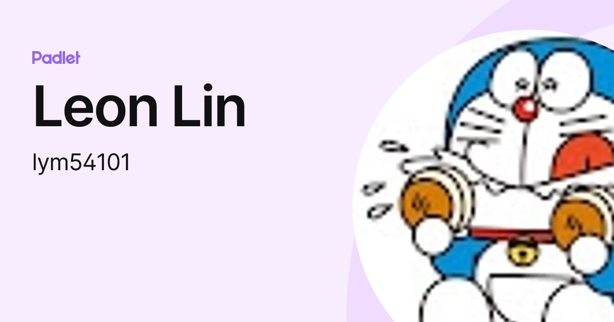 Leon Lin (lym54101) profile | Padlet