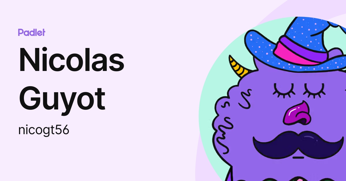 Nicolas Guyot (nicogt56) profile | Padlet