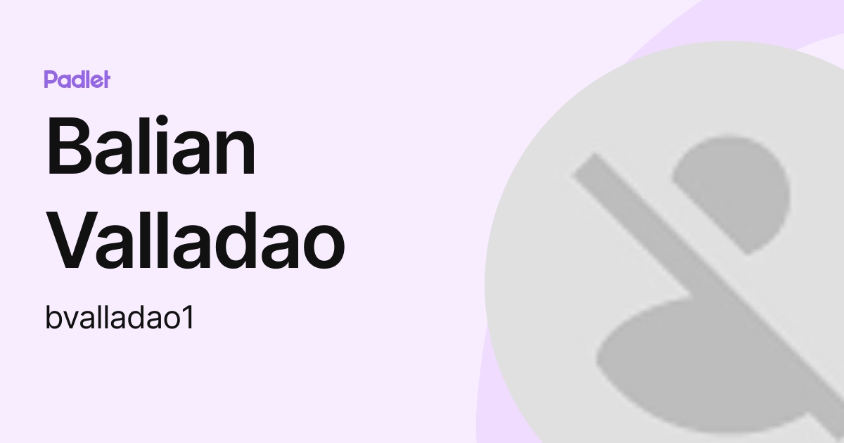 Balian Valladao (bvalladao1) profile | Padlet