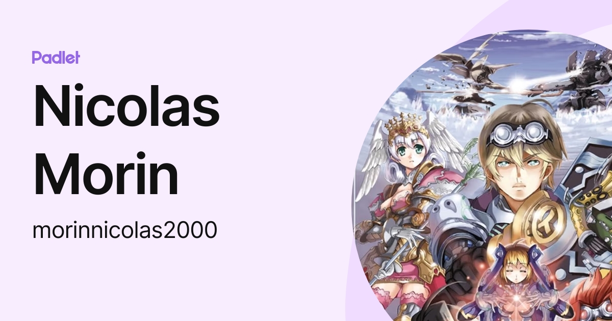 Nicolas Morin (morinnicolas2000) profile | Padlet