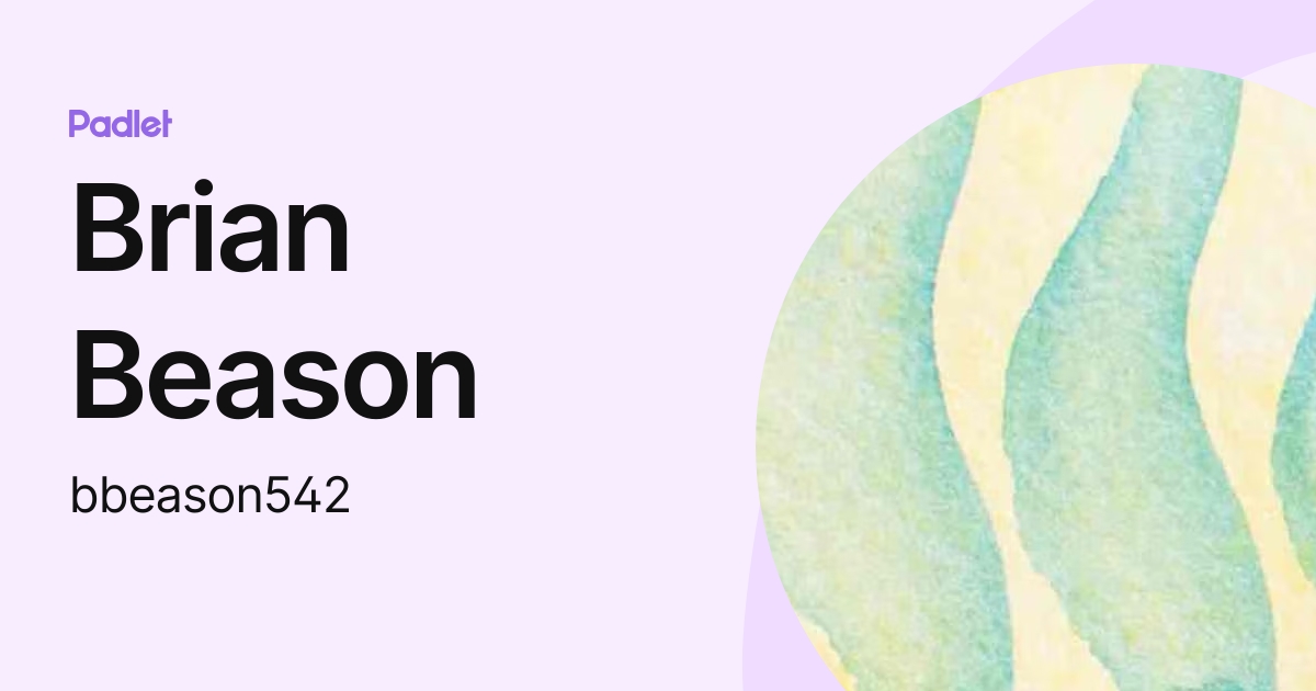 Brian Beason (bbeason542) profile | Padlet