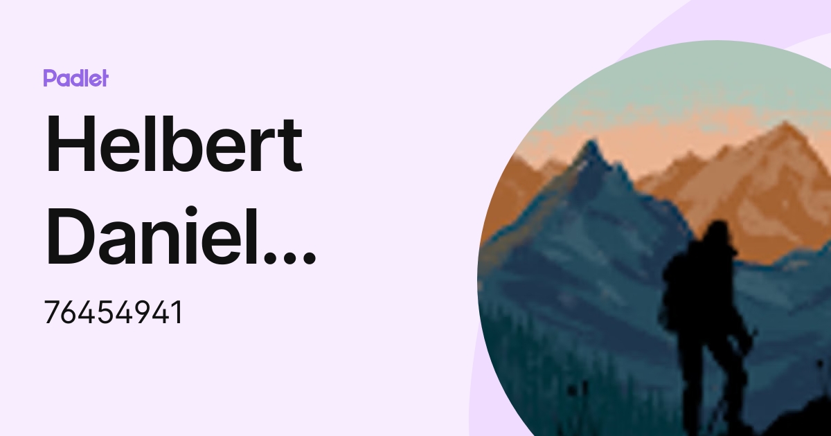 Helbert Daniel Fernández Mendoza (76454941) profile | Padlet