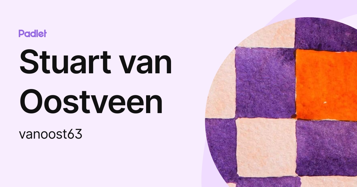 Stuart van Oostveen (vanoost63) profile | Padlet