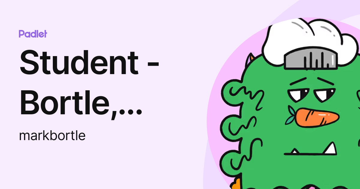 Student - Bortle, Mark H. (markbortle) profile | Padlet