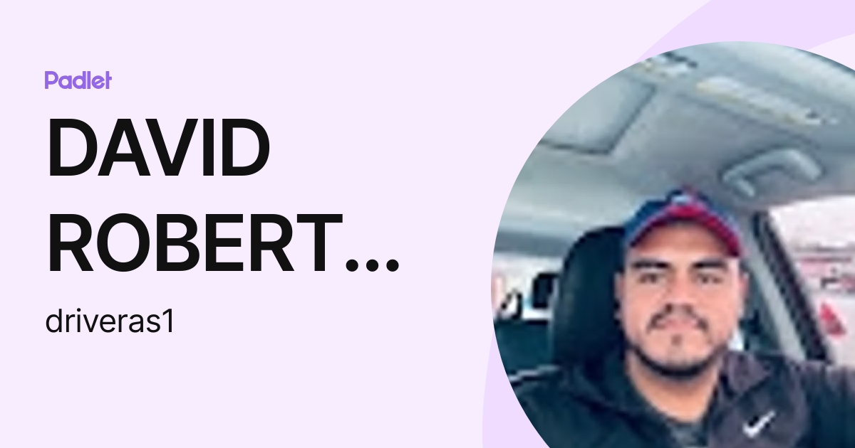 DAVID ROBERTO RIVERA SOLÓRZANO (driveras1) profile | Padlet