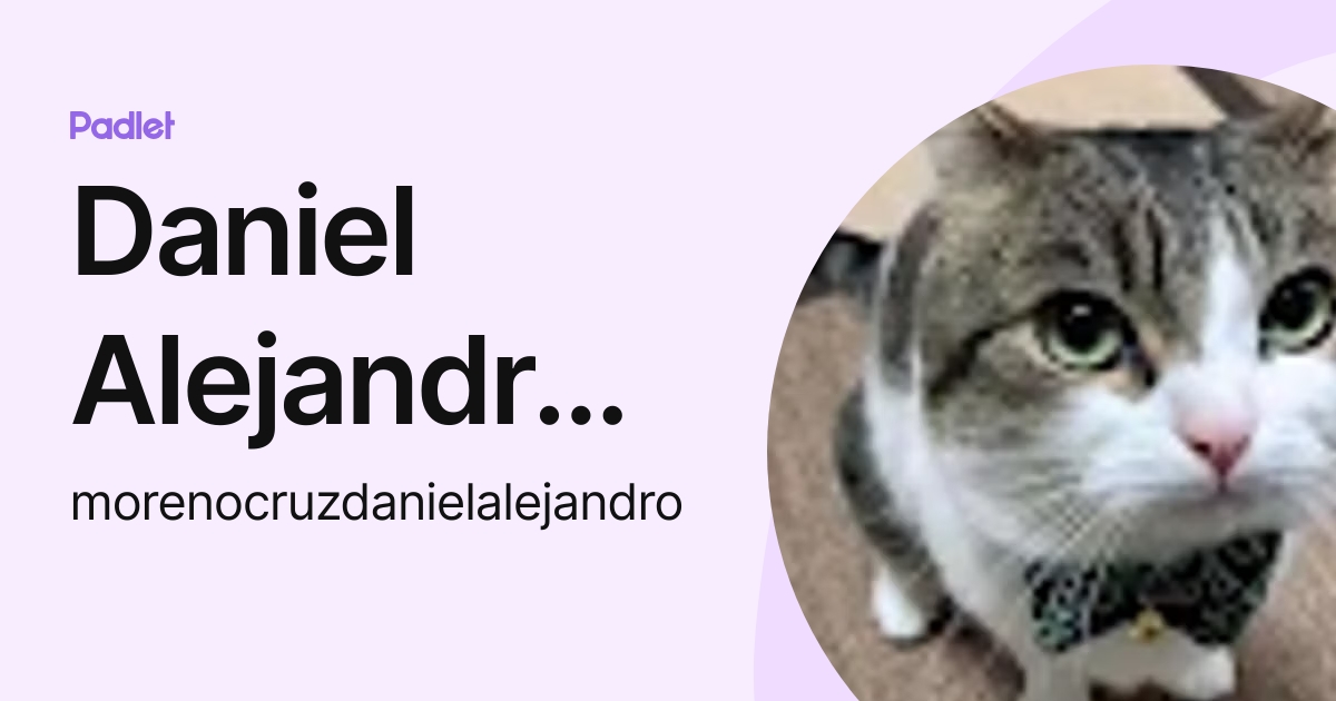 Daniel Alejandro Moreno Cruz (morenocruzdanielalejandro) perfil | Padlet