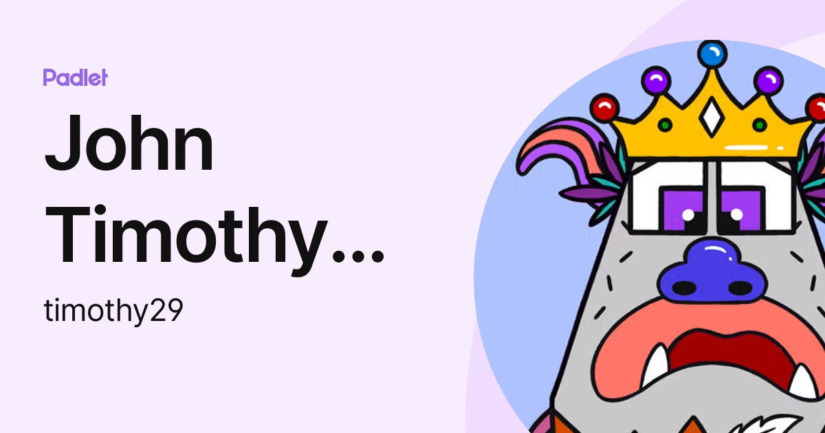 John Timothy M. Depone (timothy29) profile | Padlet