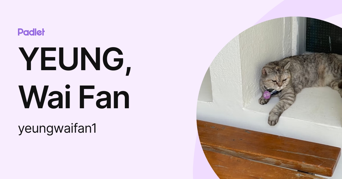YEUNG, Wai Fan (yeungwaifan1) profile | Padlet