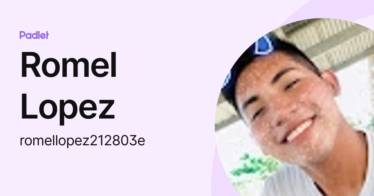 Romel Lopez (romellopez212803e) perfil | Padlet