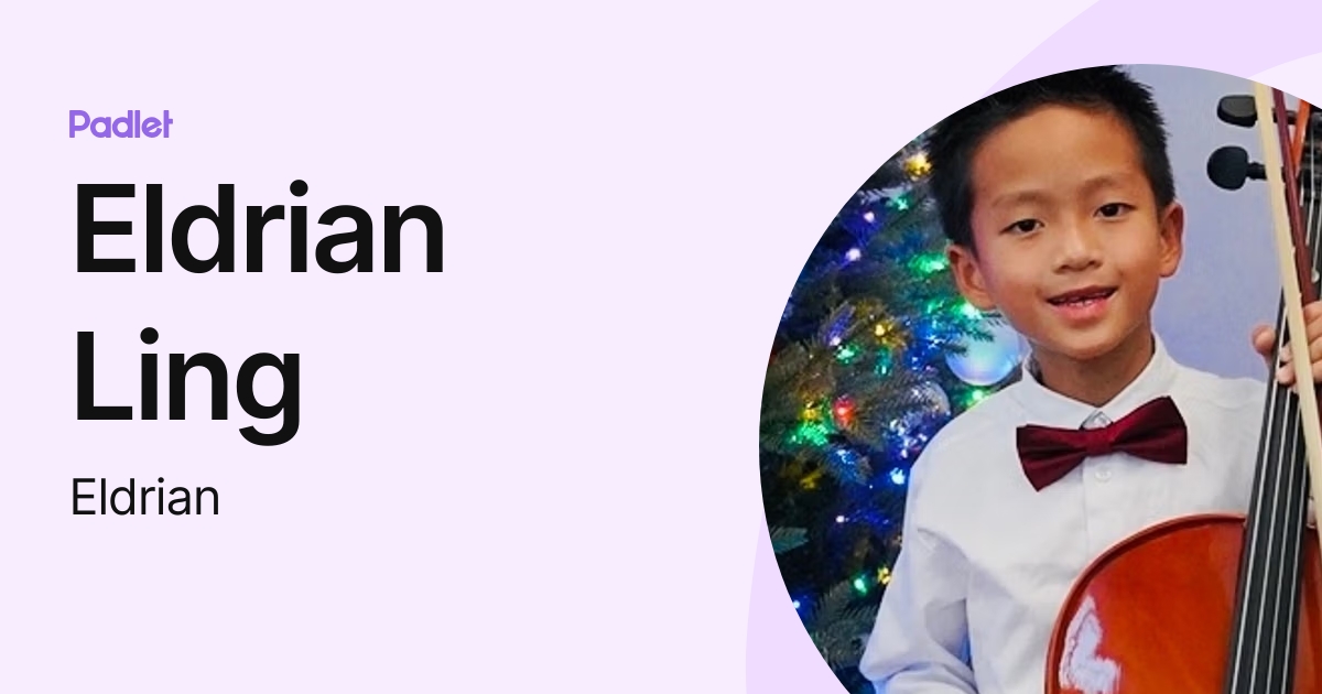 Eldrian Ling (Eldrian) profile | Padlet