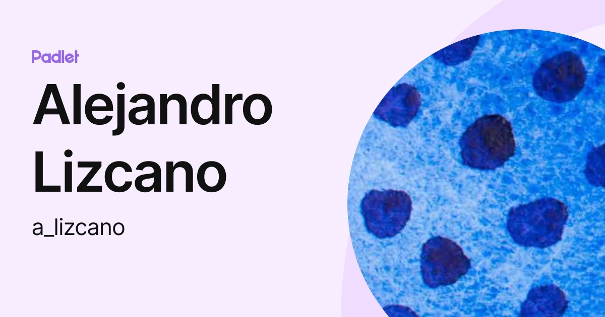 Alejandro Lizcano (a_lizcano) profile | Padlet