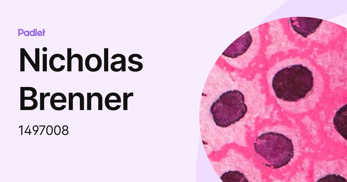 Nicholas Brenner (1497008) profile | Padlet