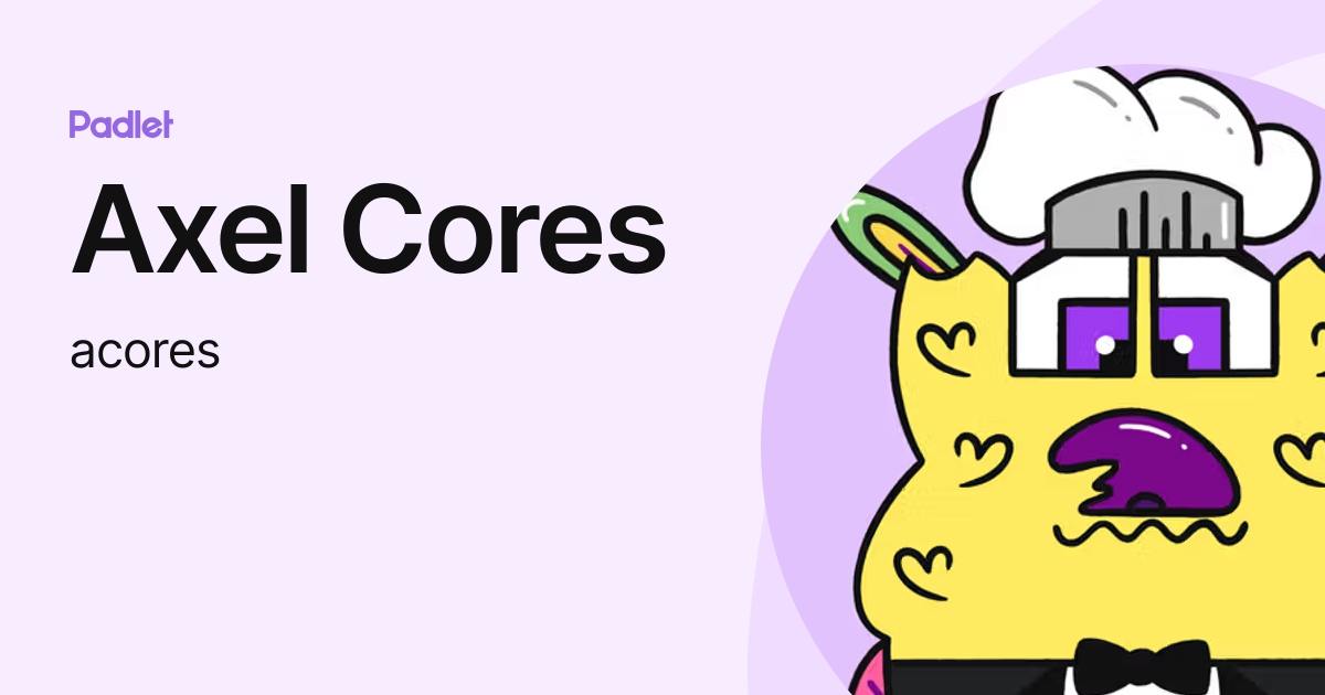 Axel Cores (acores) profile | Padlet