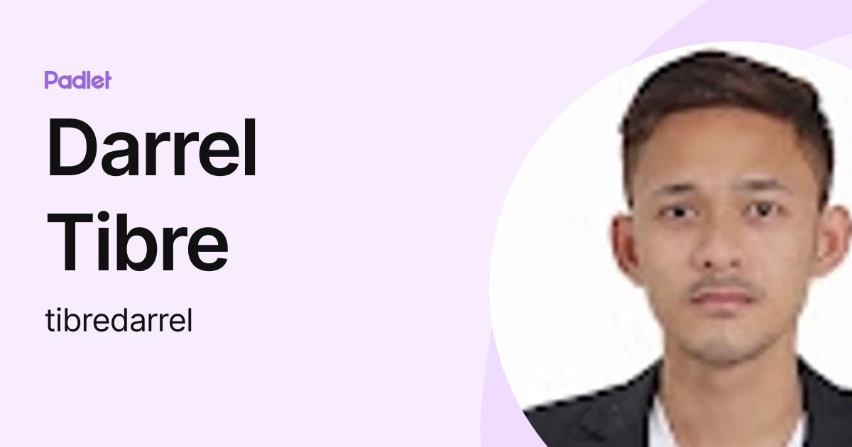 Darrel Tibre (tibredarrel) profile | Padlet