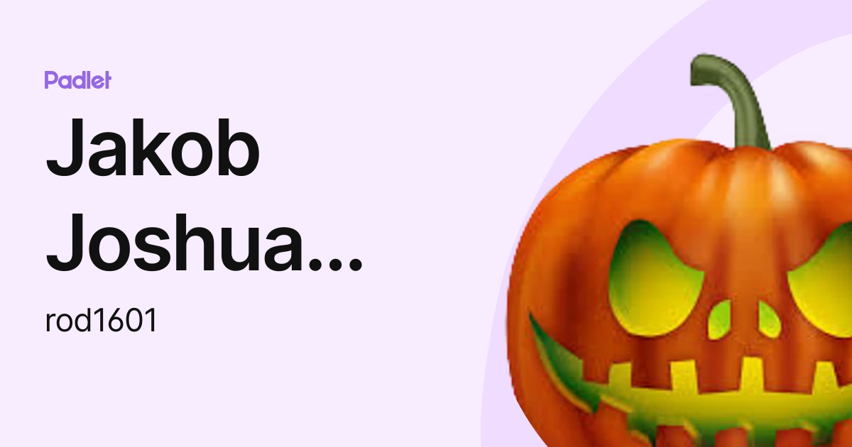 Jakob Joshua RODE-CHRISTOFFERSEN (rod1601) profile | Padlet