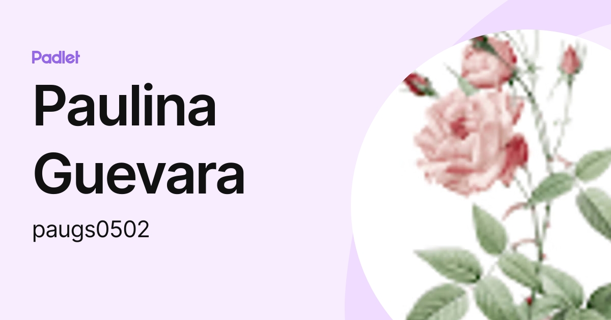 Paulina Guevara (paugs0502) profile | Padlet