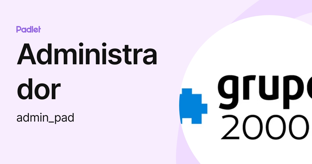 Administrador (admin_pad) profile | Padlet