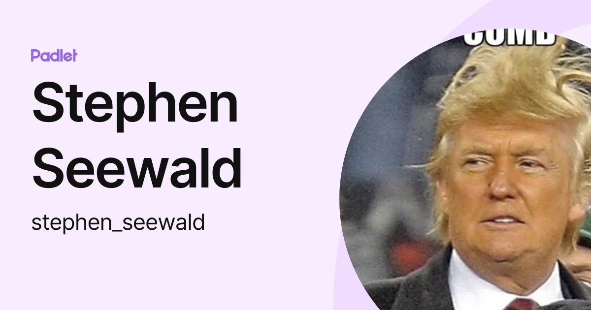 Stephen Seewald (stephen_seewald) profile | Padlet