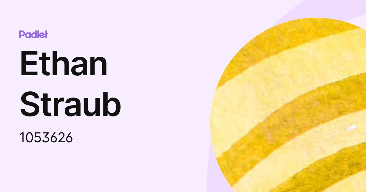 Ethan Straub (1053626) profile | Padlet