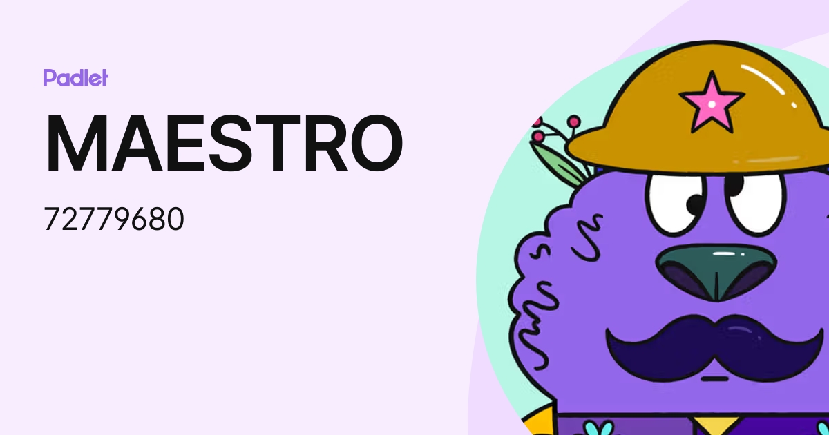 Maestro 72779680 Profile Padlet