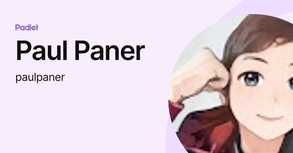 Paul Paner (paulpaner) profile | Padlet