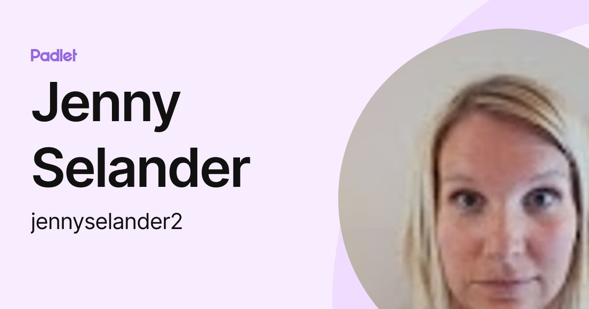 Jenny Selander (jenny_selander) profil i Padlet