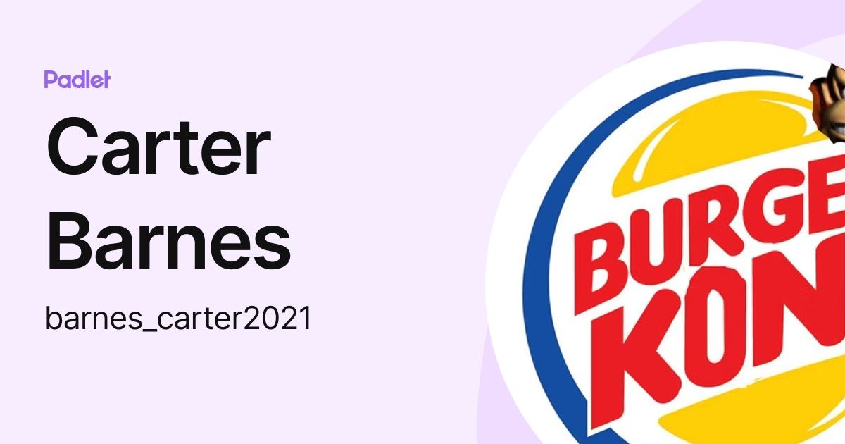 Carter Barnes (barnes_carter2021) profile | Padlet