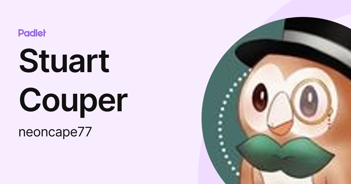 Stuart Couper (neoncape77) profile | Padlet