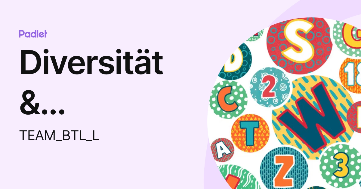 Diversität & Sonderpädagogik (TEAM_BTL_L) profile | Padlet