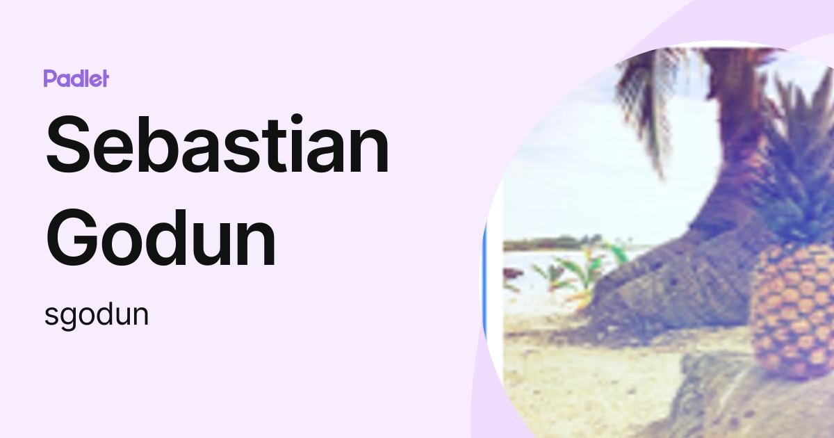 Sebastian Godun (sgodun) profile | Padlet
